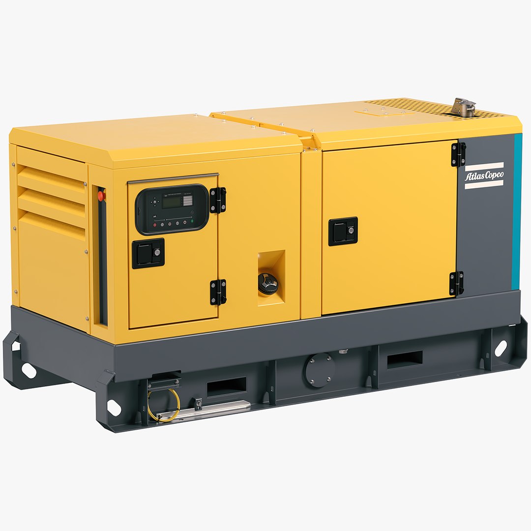 3D Atlas Copco QAS Variable Speed Generator - QAS 6035 VSG - TurboSquid ...