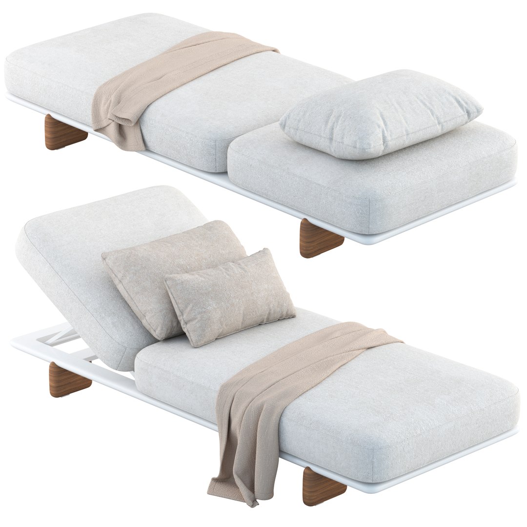 Milos Sun Lounger By Jean-Marie Massaud 3D Model - TurboSquid 2208302