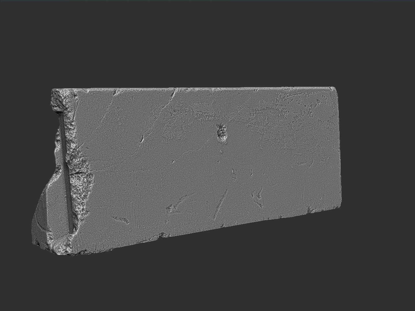 Concrete Barrier Scan 8k 3d Model