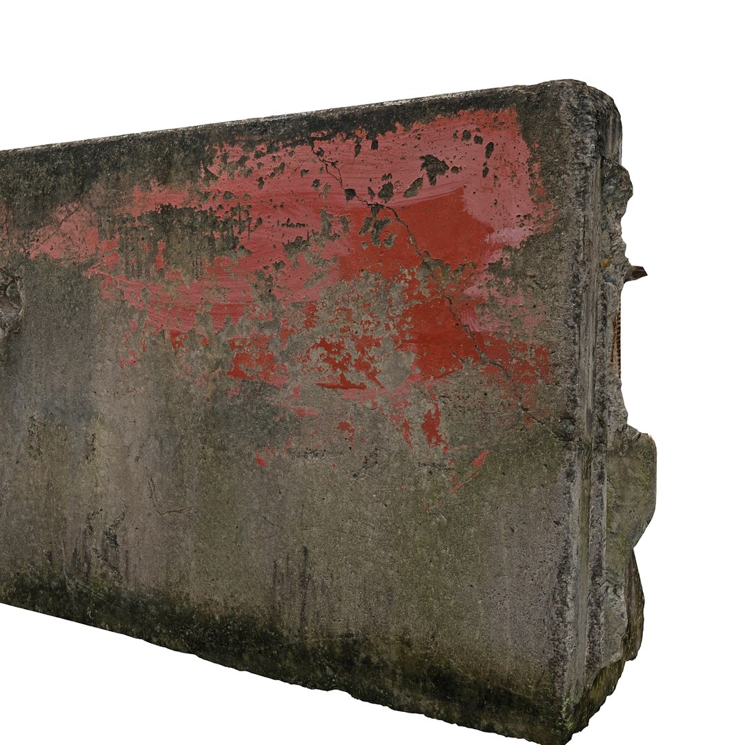 Concrete Barrier Scan 8k 3d Model