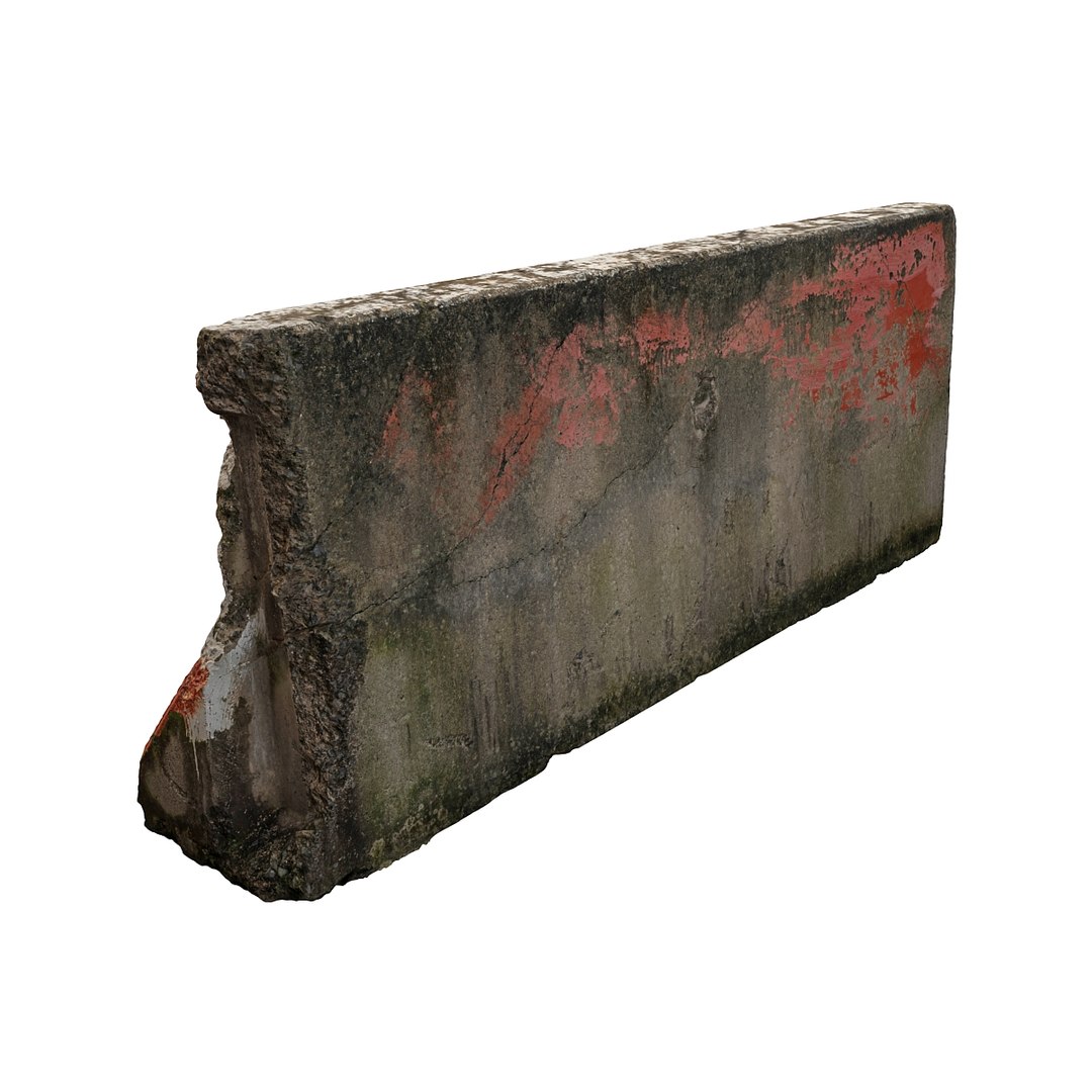 Concrete Barrier Scan 8k 3d Model
