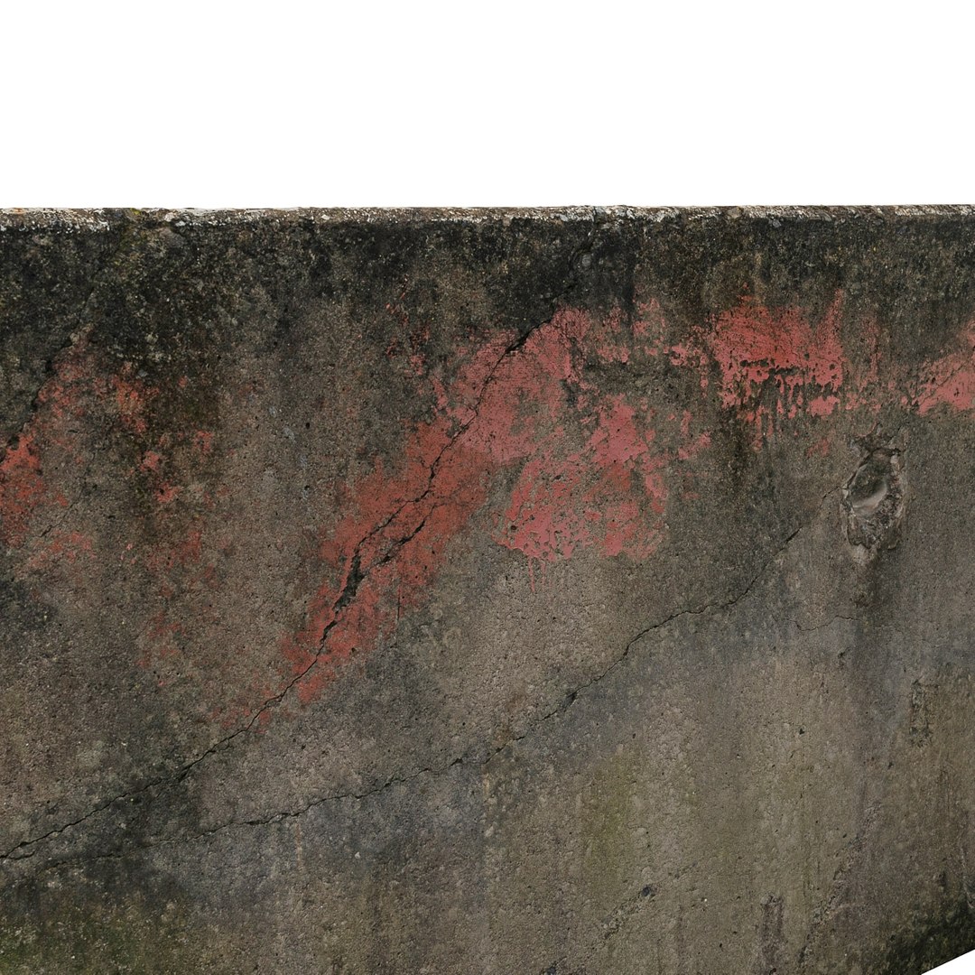 Concrete Barrier Scan 8k 3d Model