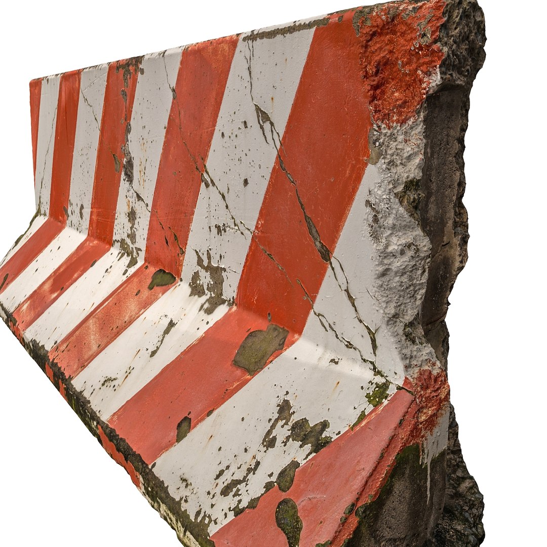 Concrete Barrier Scan 8k 3d Model