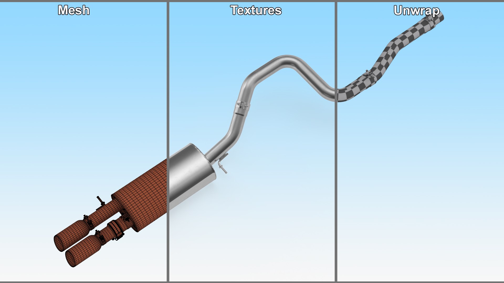Car Exhaust System 3D - TurboSquid 1926875