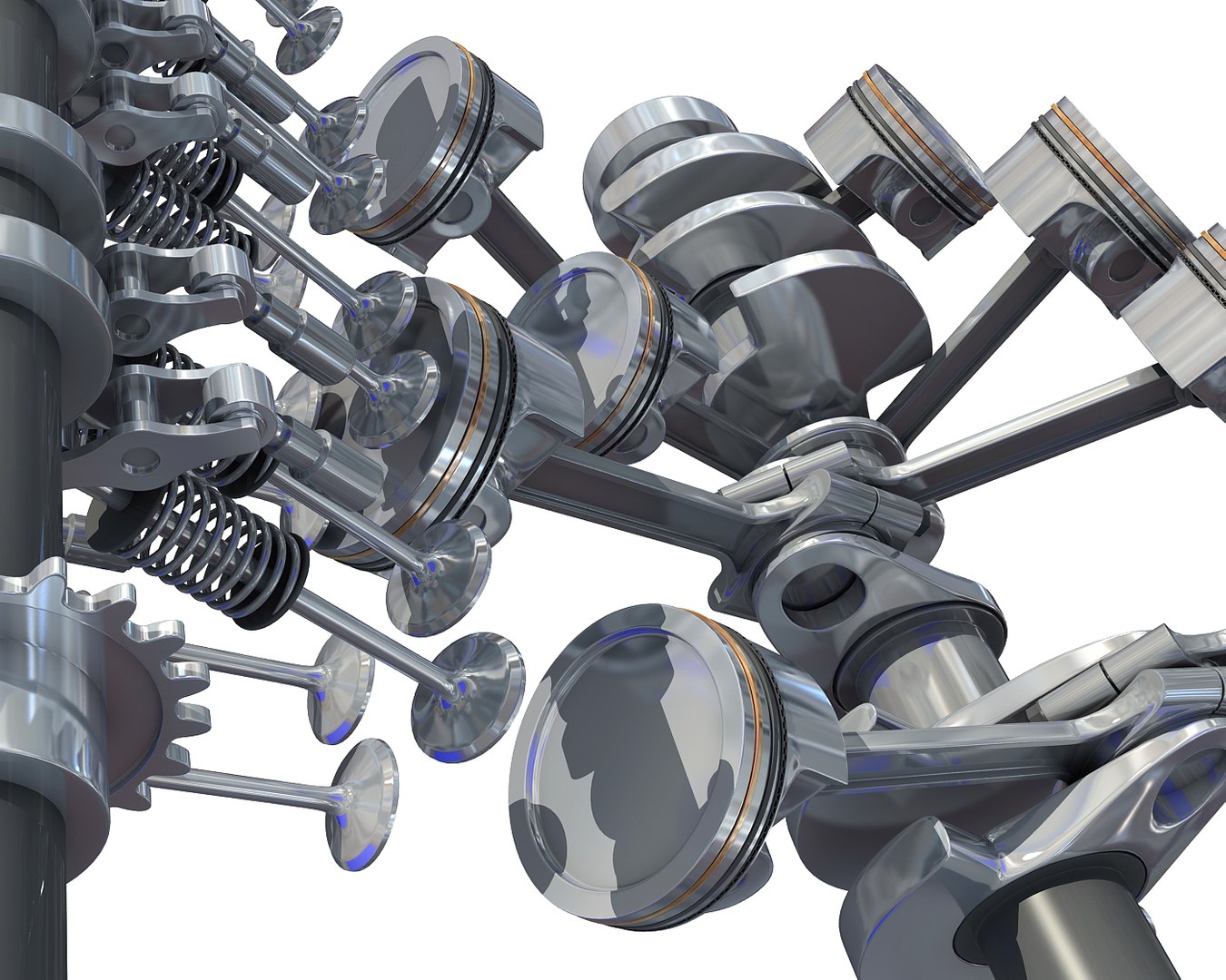 Rigged V8 Engine Cylinders 3D Model - TurboSquid 1326281