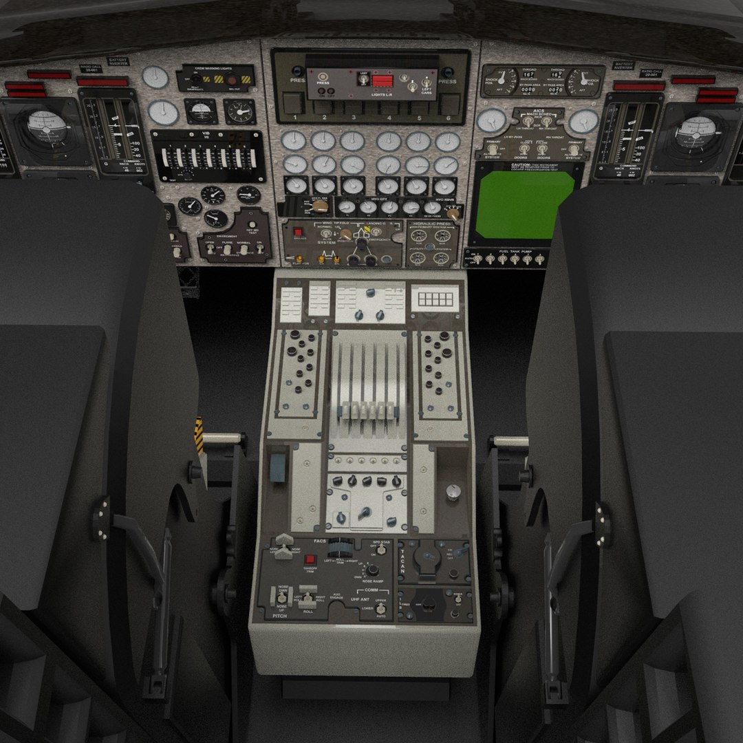Plane Cockpit 3D Model - TurboSquid 1852559