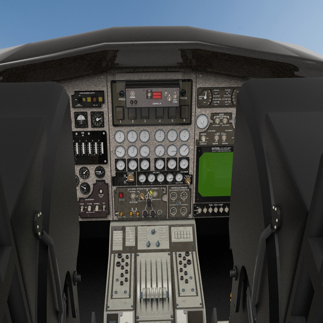Plane Cockpit 3D Model - TurboSquid 1852559