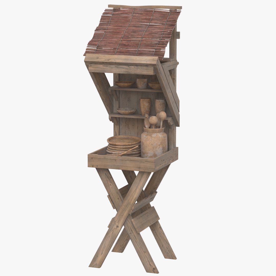 market stalls 3d model