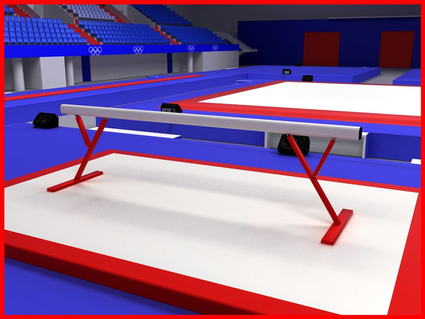 Women Gymnastics Arena 3d Obj