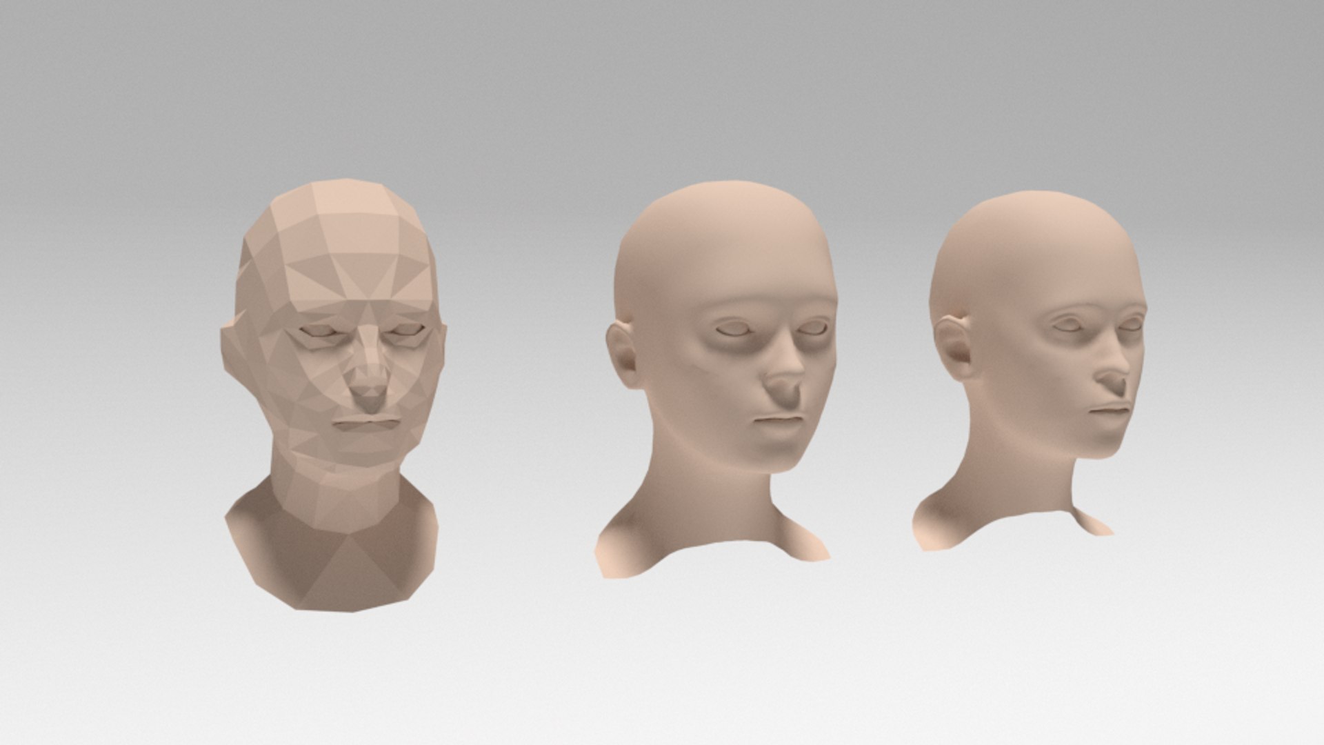 Woman heads 3D model - TurboSquid 1499140