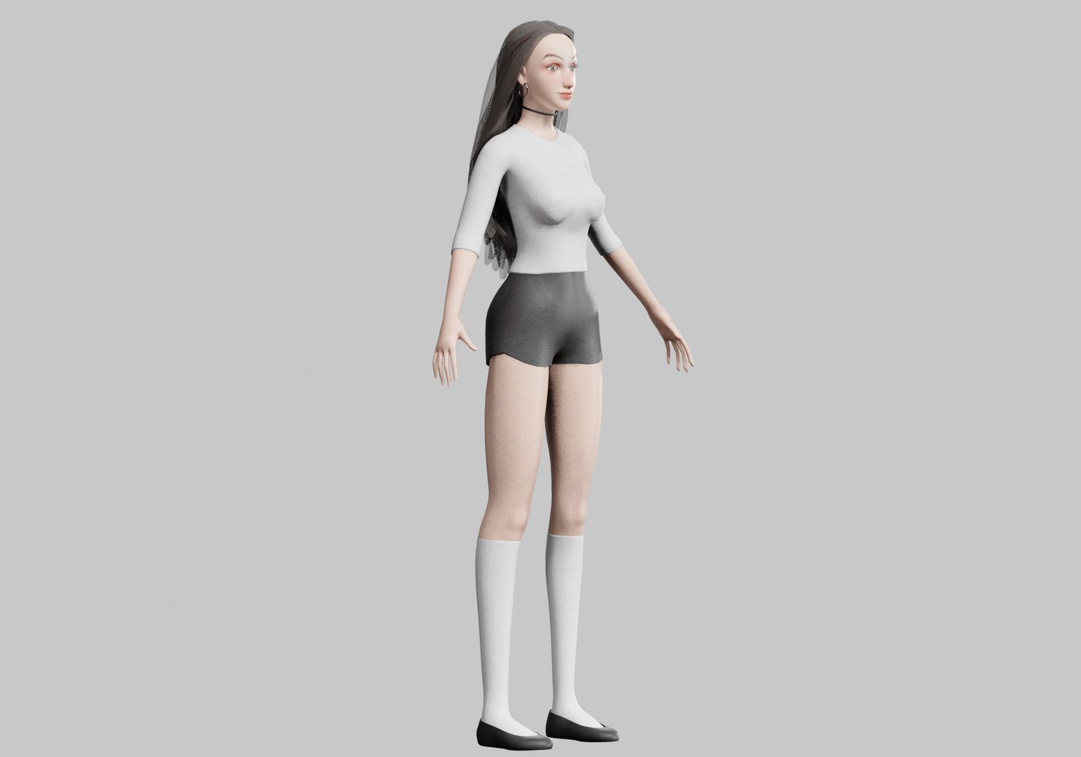 Cartoon Cute Woman V31212 3D Model - TurboSquid 2278714