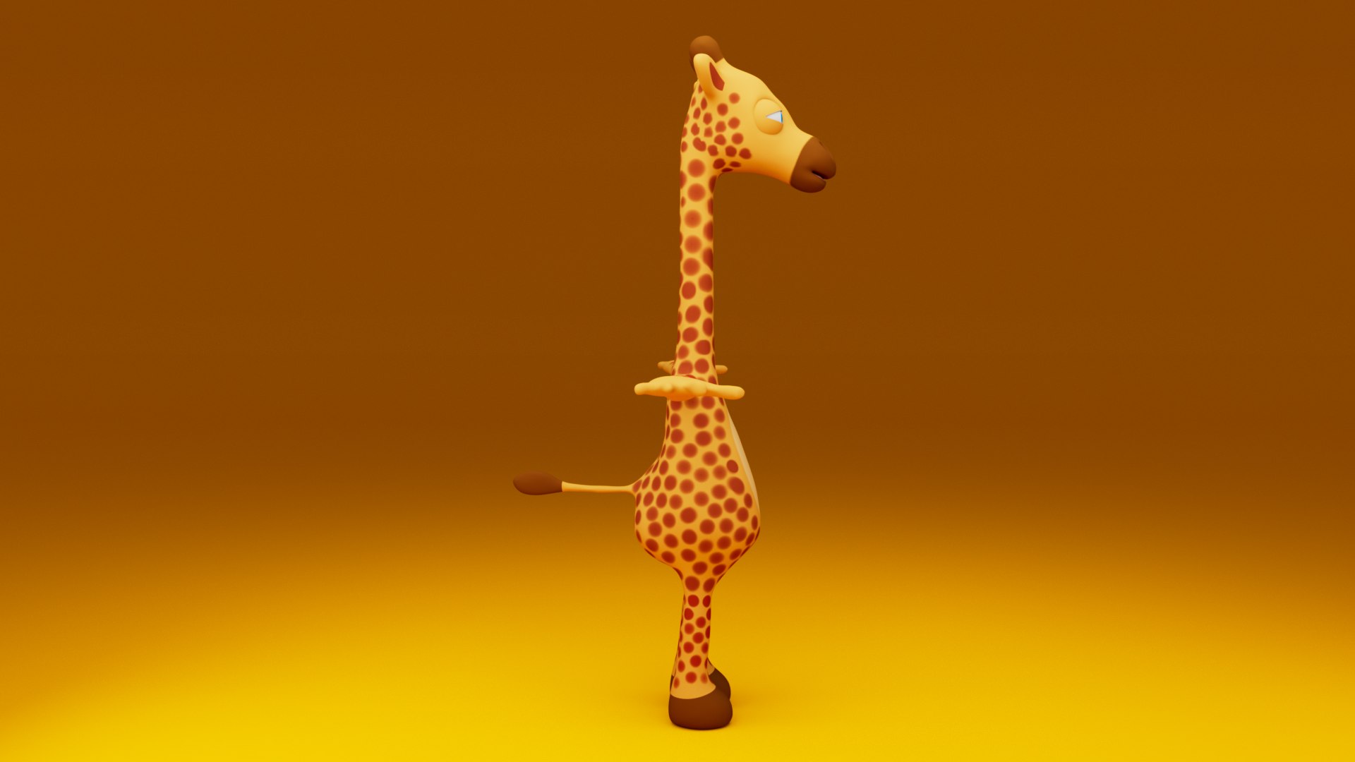 Adorable Stylized Cartoon Giraffe 3D Model 3D Model - TurboSquid 2200598