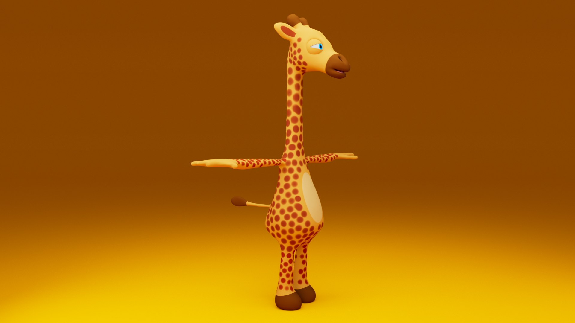 Adorable Stylized Cartoon Giraffe 3D Model 3D Model - TurboSquid 2200598