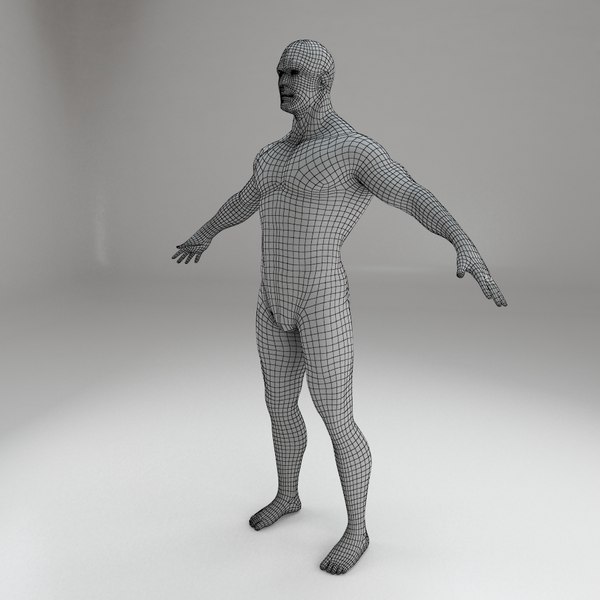3d male human body