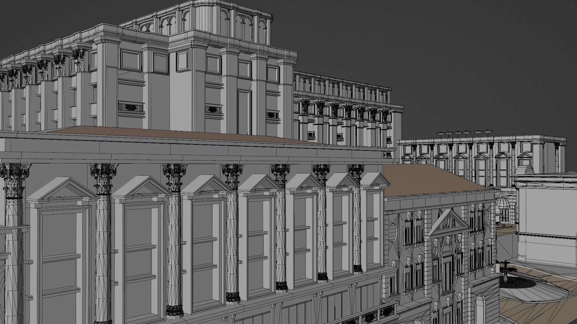 Colonial Architectural Complex 3D Model - TurboSquid 2037511