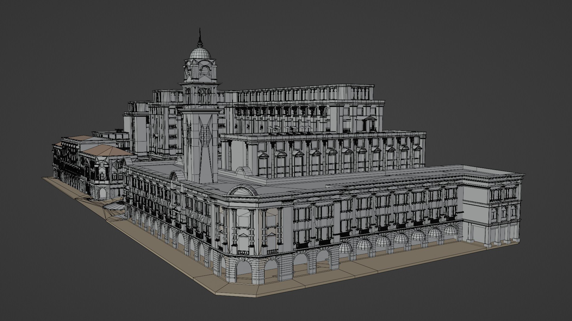 Colonial Architectural Complex 3D Model - TurboSquid 2037511