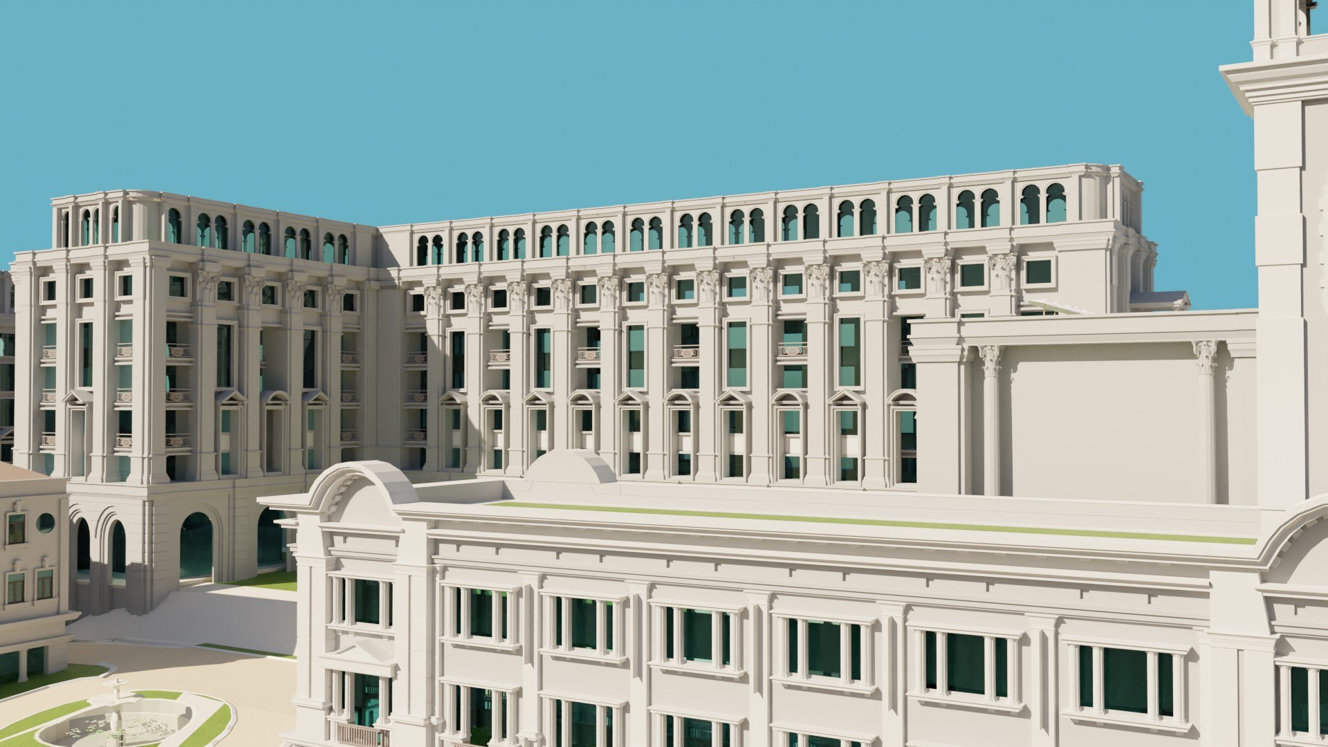 Colonial Architectural Complex 3D Model - TurboSquid 2037511