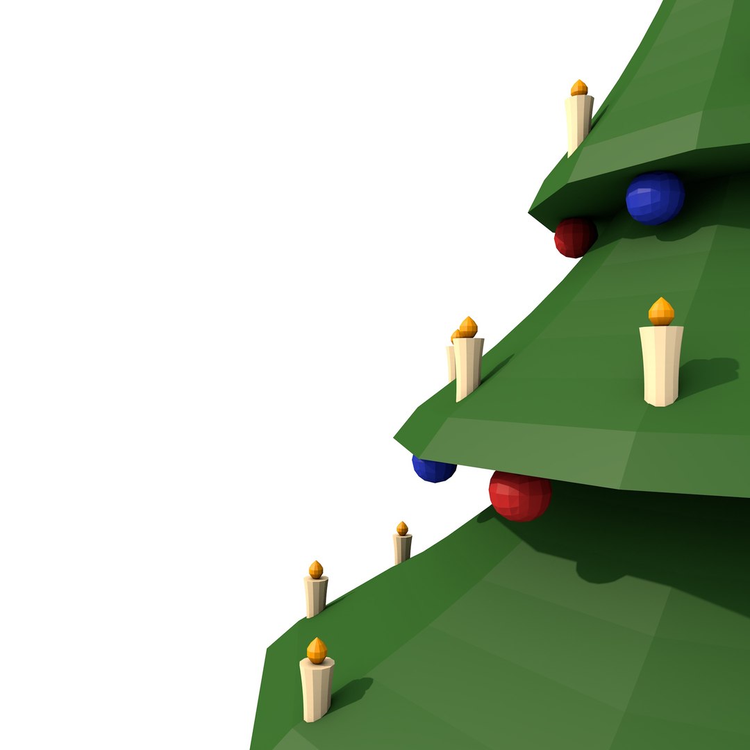 3D Cartoon Christmas Tree Model - TurboSquid 1356259