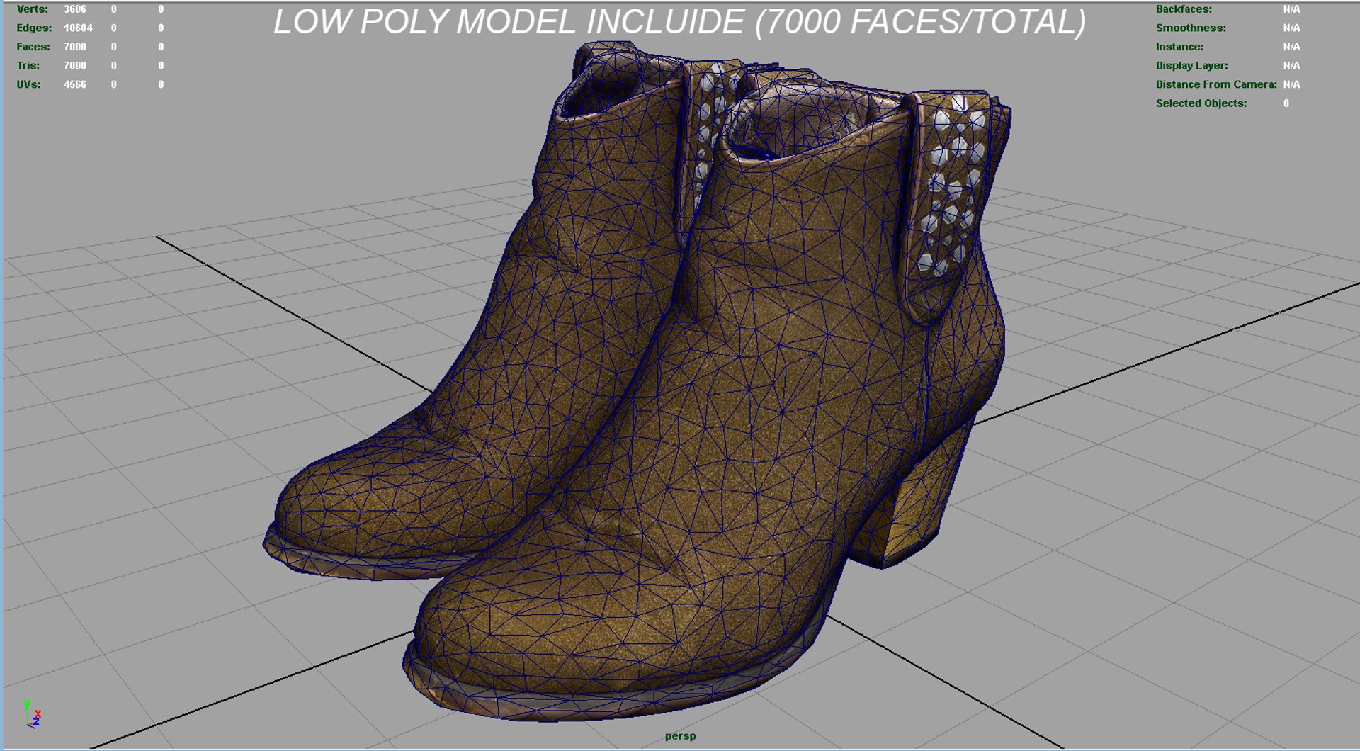 hd boots 3d model
