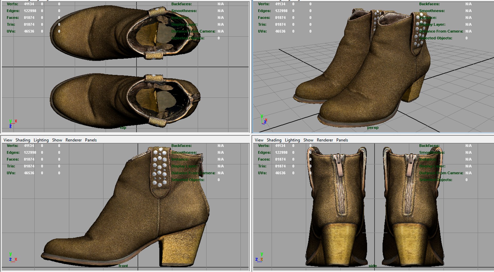 hd boots 3d model