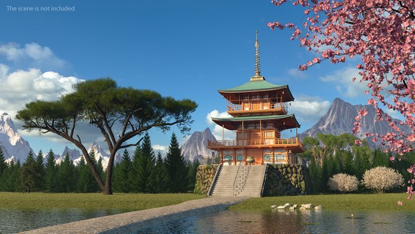 Traditional japanese temple japan 3D model - TurboSquid 1571988