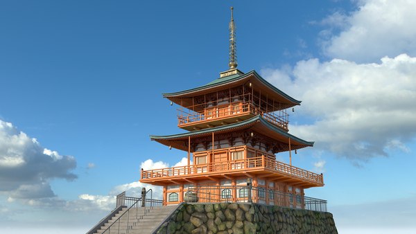 Traditional japanese temple japan 3D model - TurboSquid 1571988
