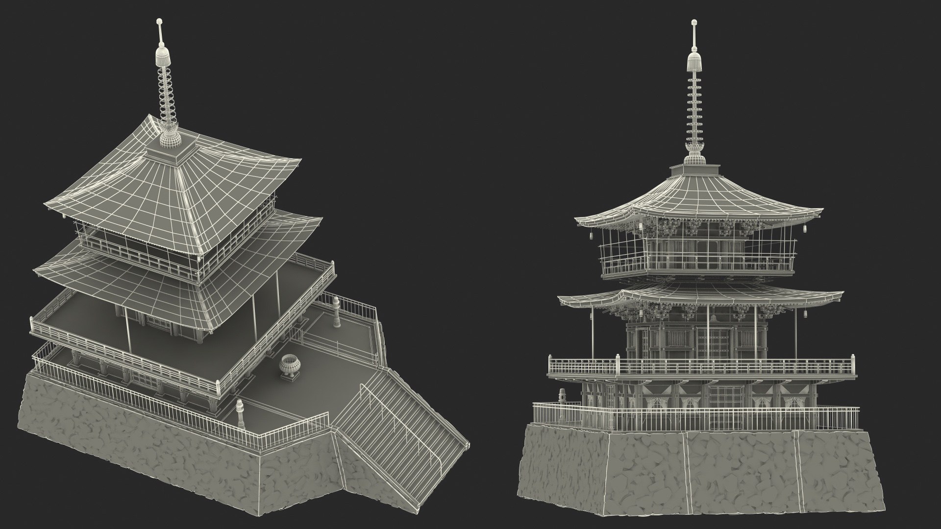 Traditional Japanese Temple Japan 3D Model - TurboSquid 1571988