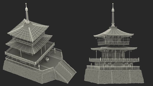 Traditional japanese temple japan 3D model - TurboSquid 1571988