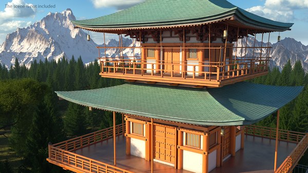 Traditional japanese temple japan 3D model - TurboSquid 1571988