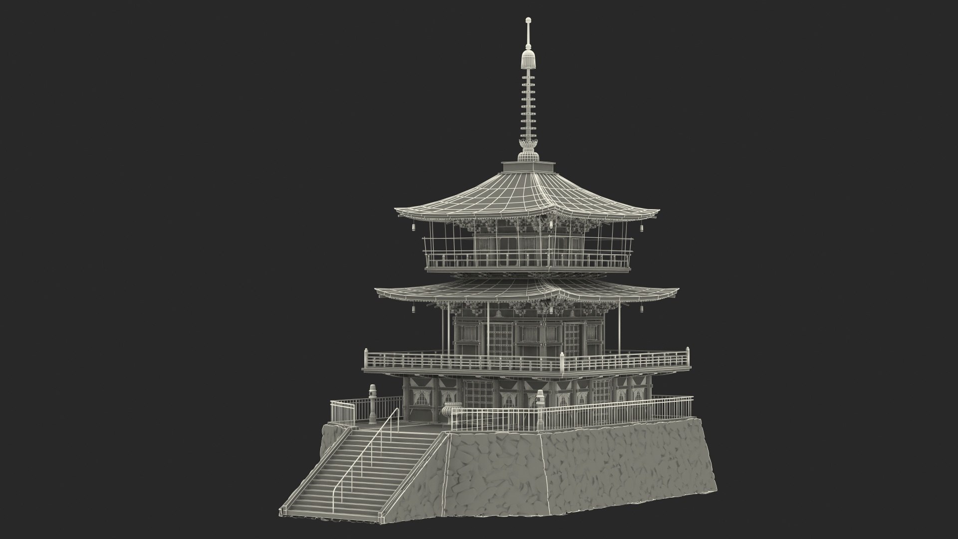 Traditional Japanese Temple Japan 3D Model - TurboSquid 1571988