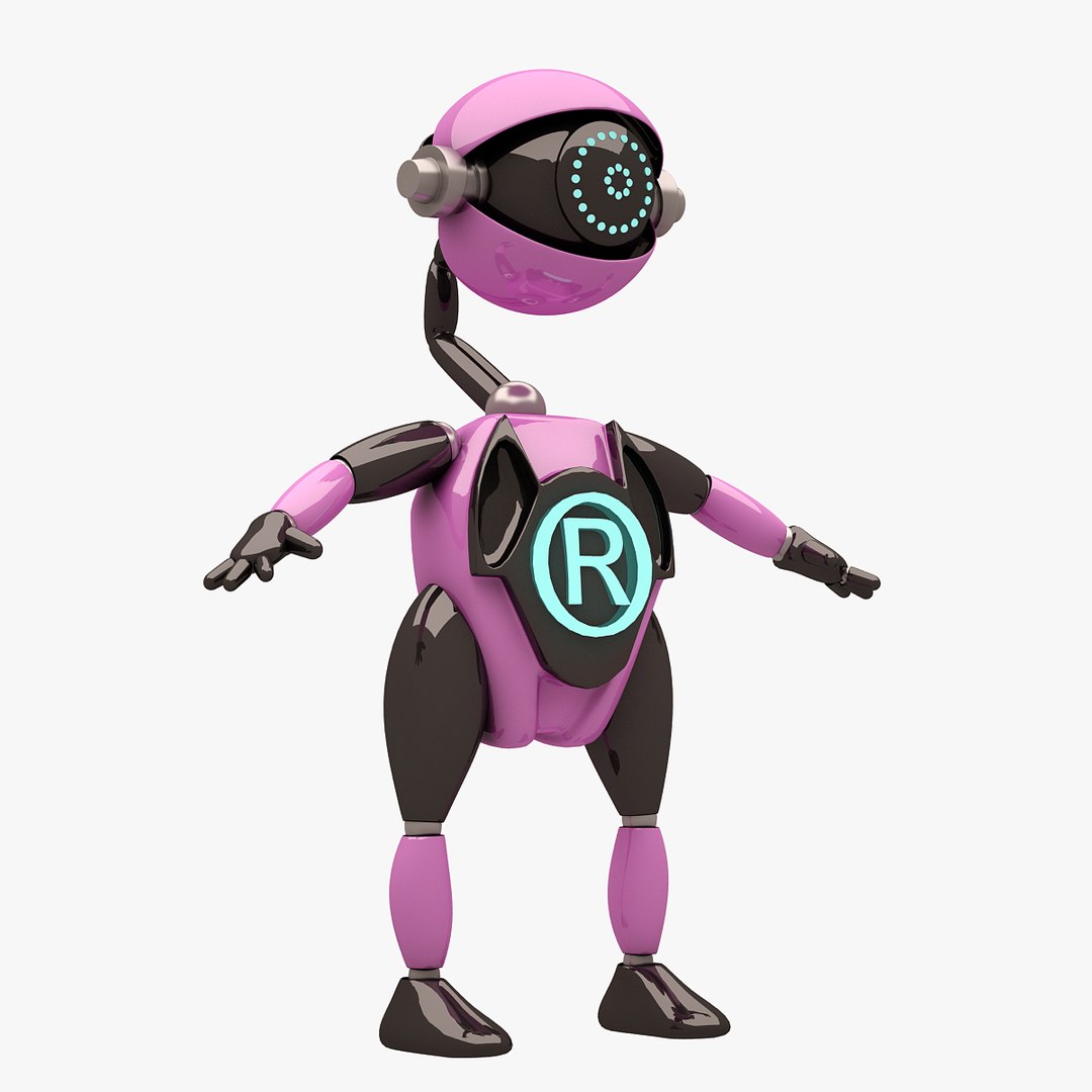 robot rigged t-pose max