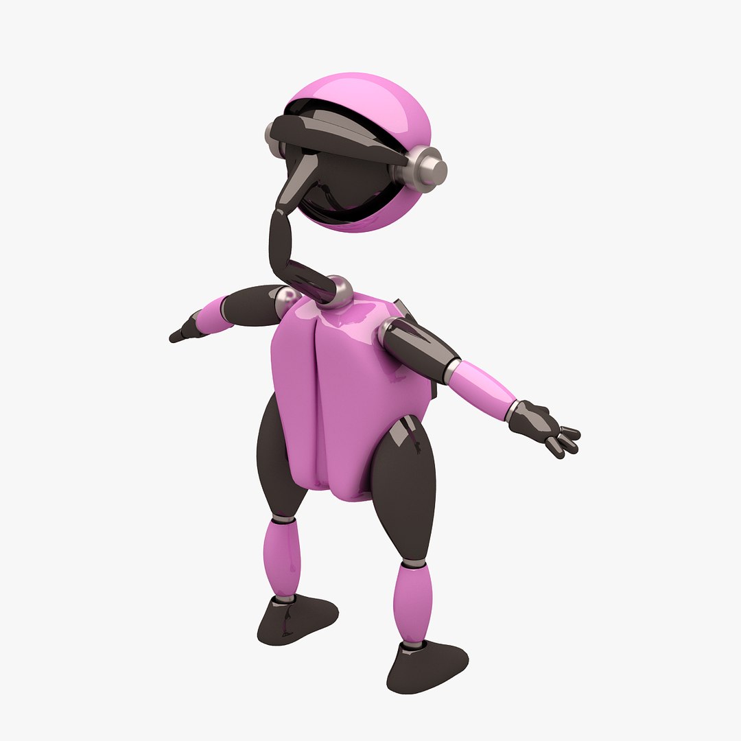 robot rigged t-pose max