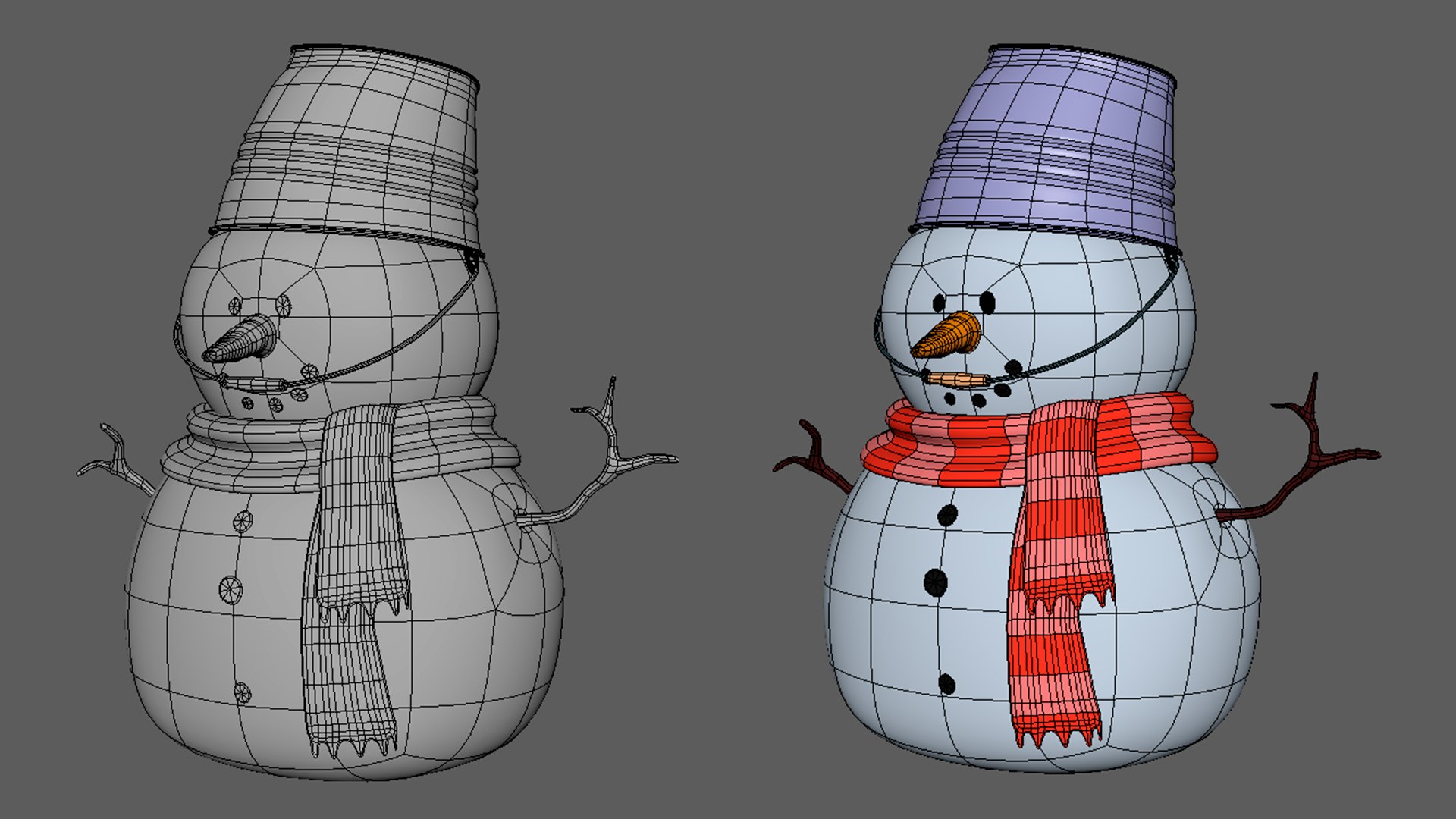 3D Snowman Cartoon - TurboSquid 2391236