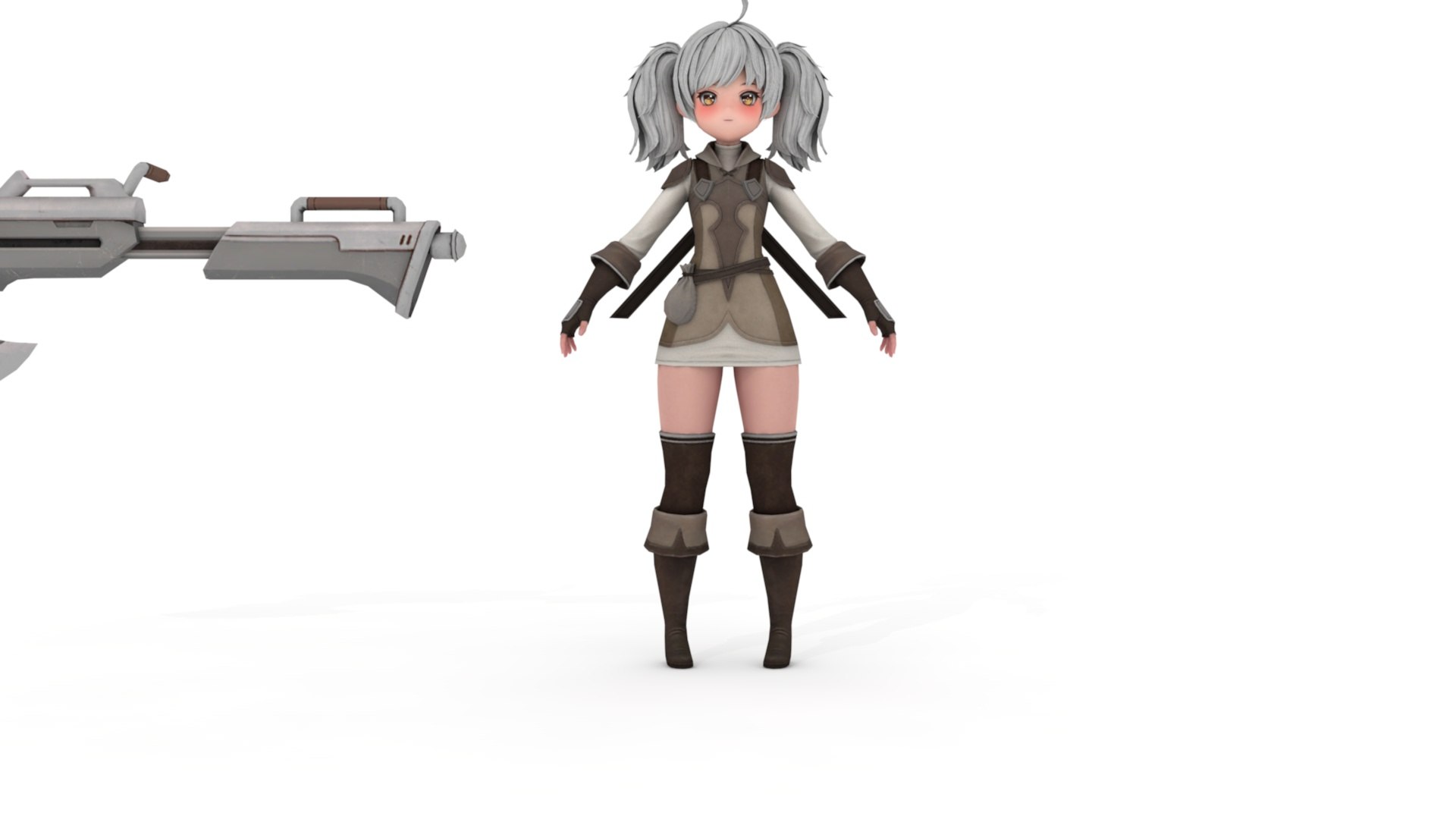 cute 3D Shooter Girl3D模型 - TurboSquid 1965327