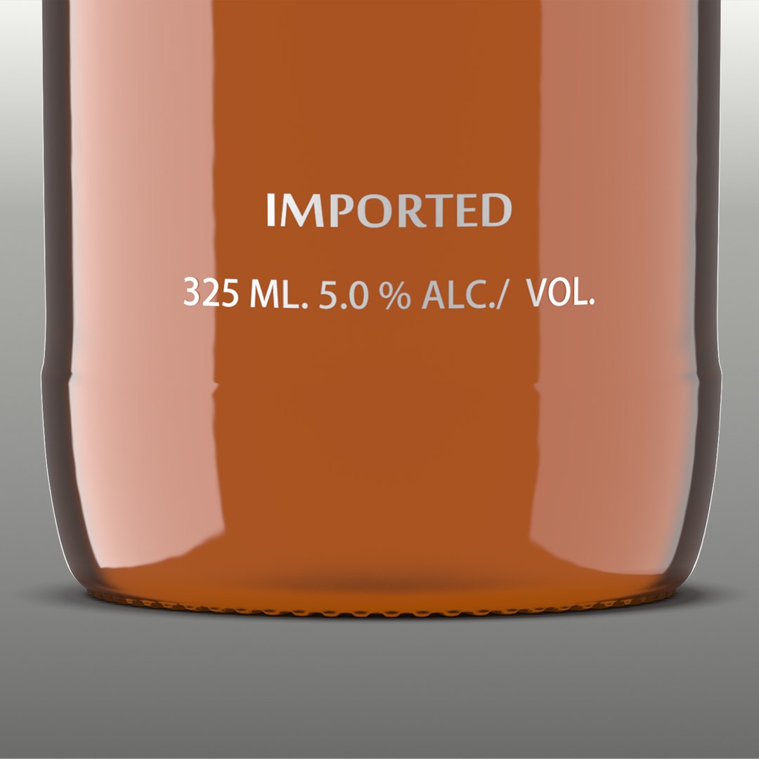 Beer Bottle Amber 3d Model