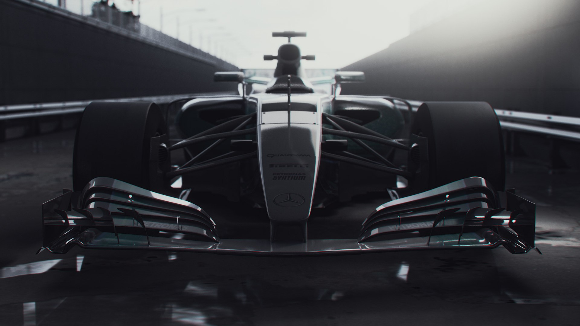 3D Mercedes-Benz W08 Formula 1 Car On Race Track - TurboSquid 2414967