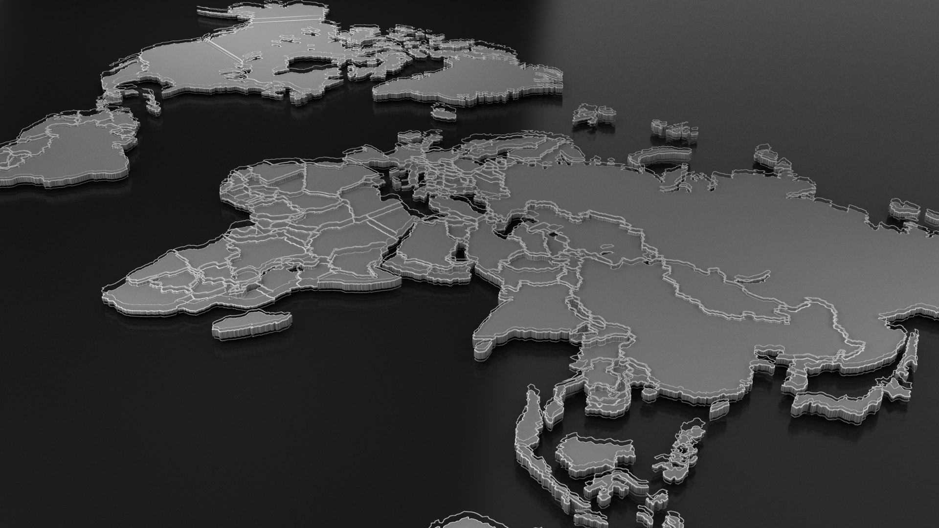 Tech World Map 3D model - TurboSquid 1967613
