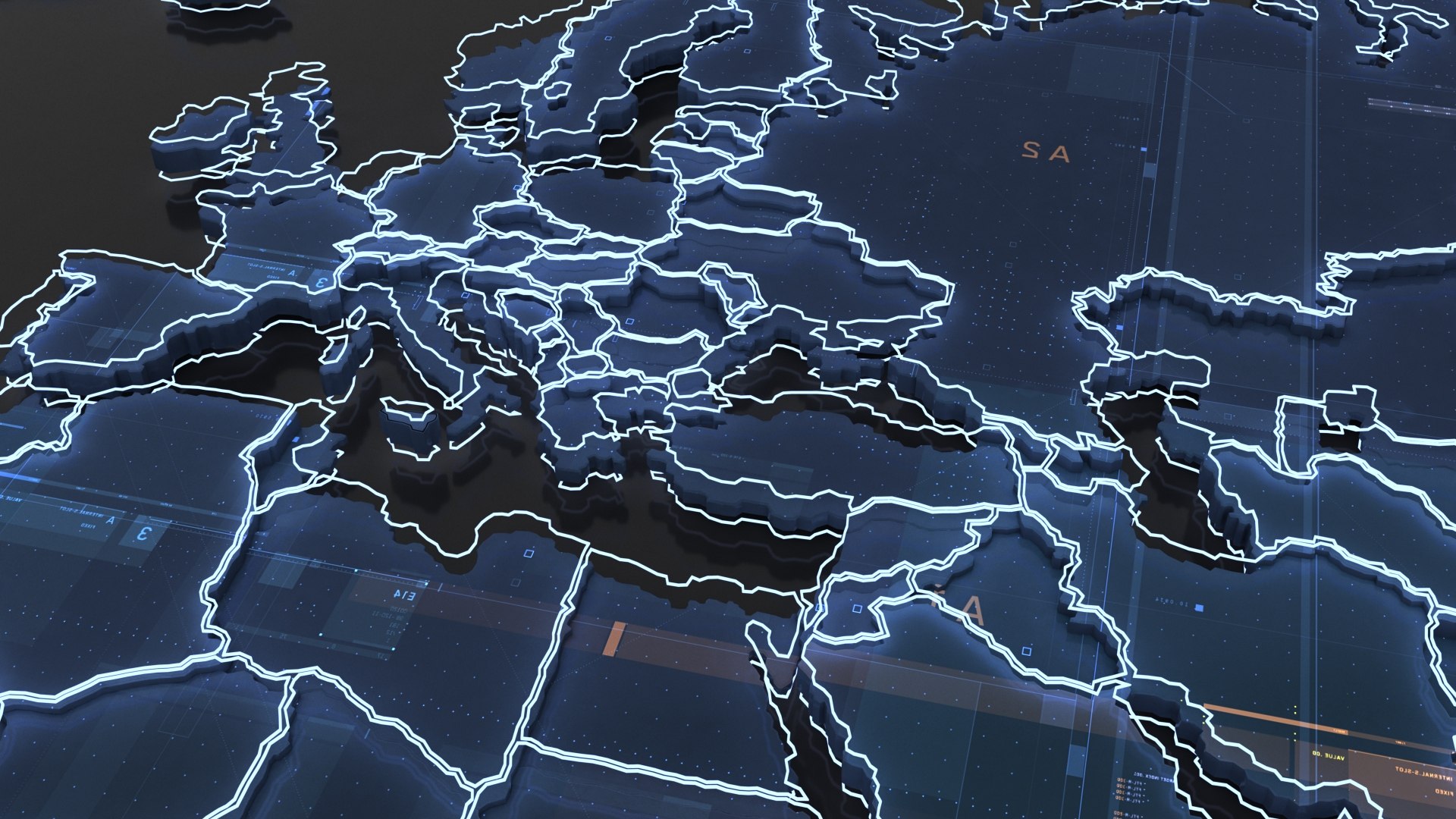 Tech World Map 3D model - TurboSquid 1967613