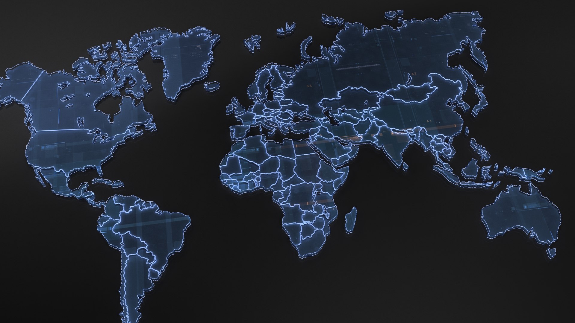 Tech World Map 3D model - TurboSquid 1967613