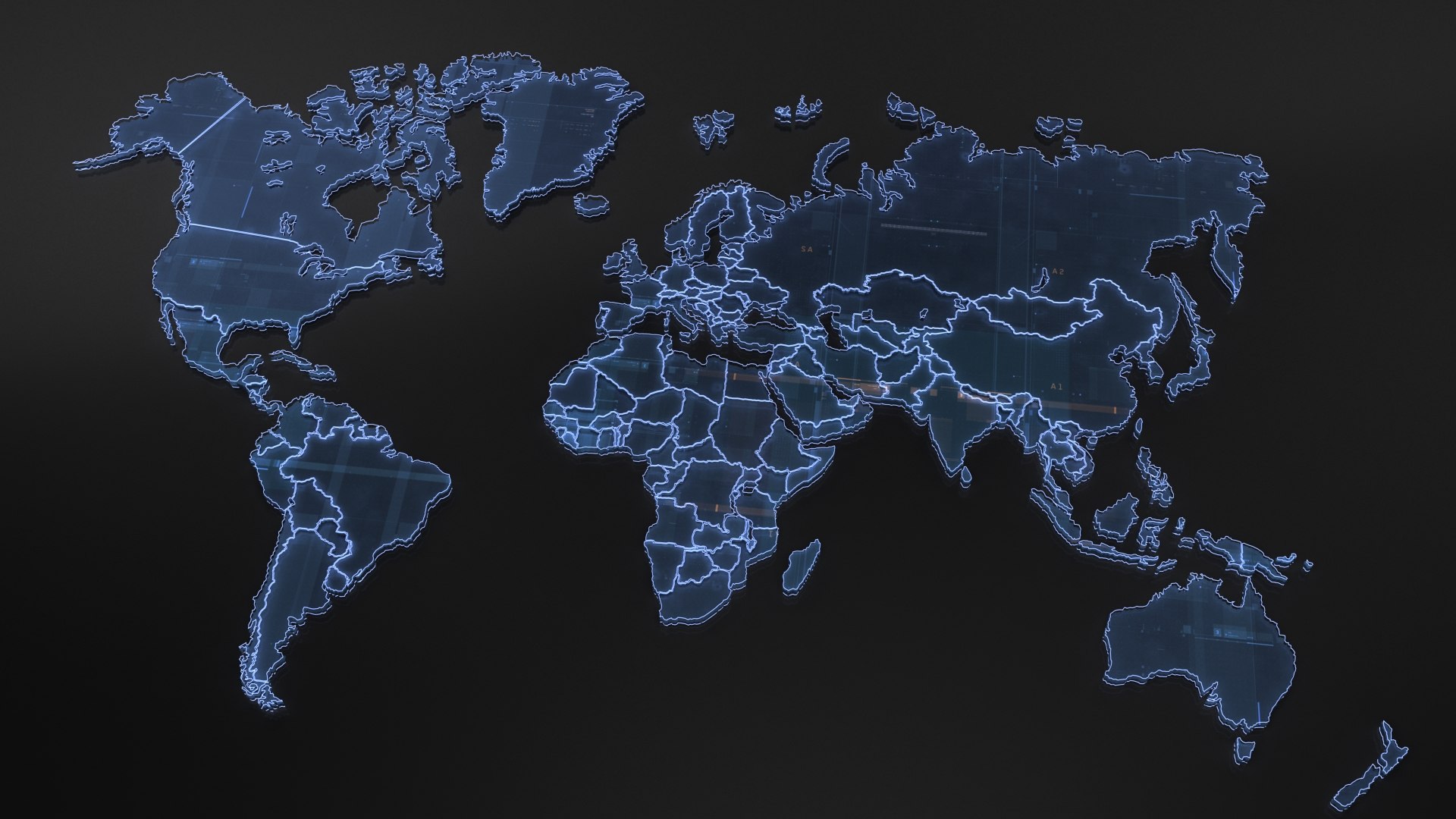 Tech World Map 3D model - TurboSquid 1967613