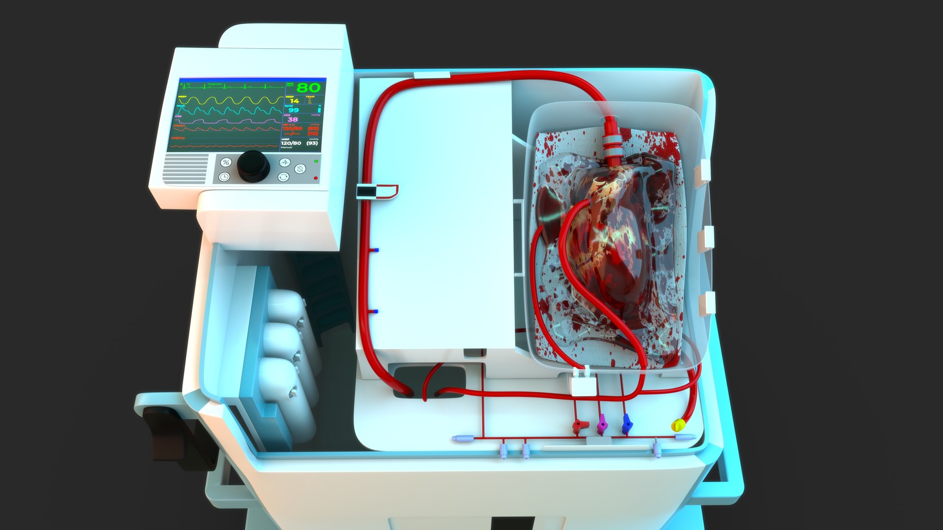 Heart Transplant Machine With Heart 3D - TurboSquid 2192301