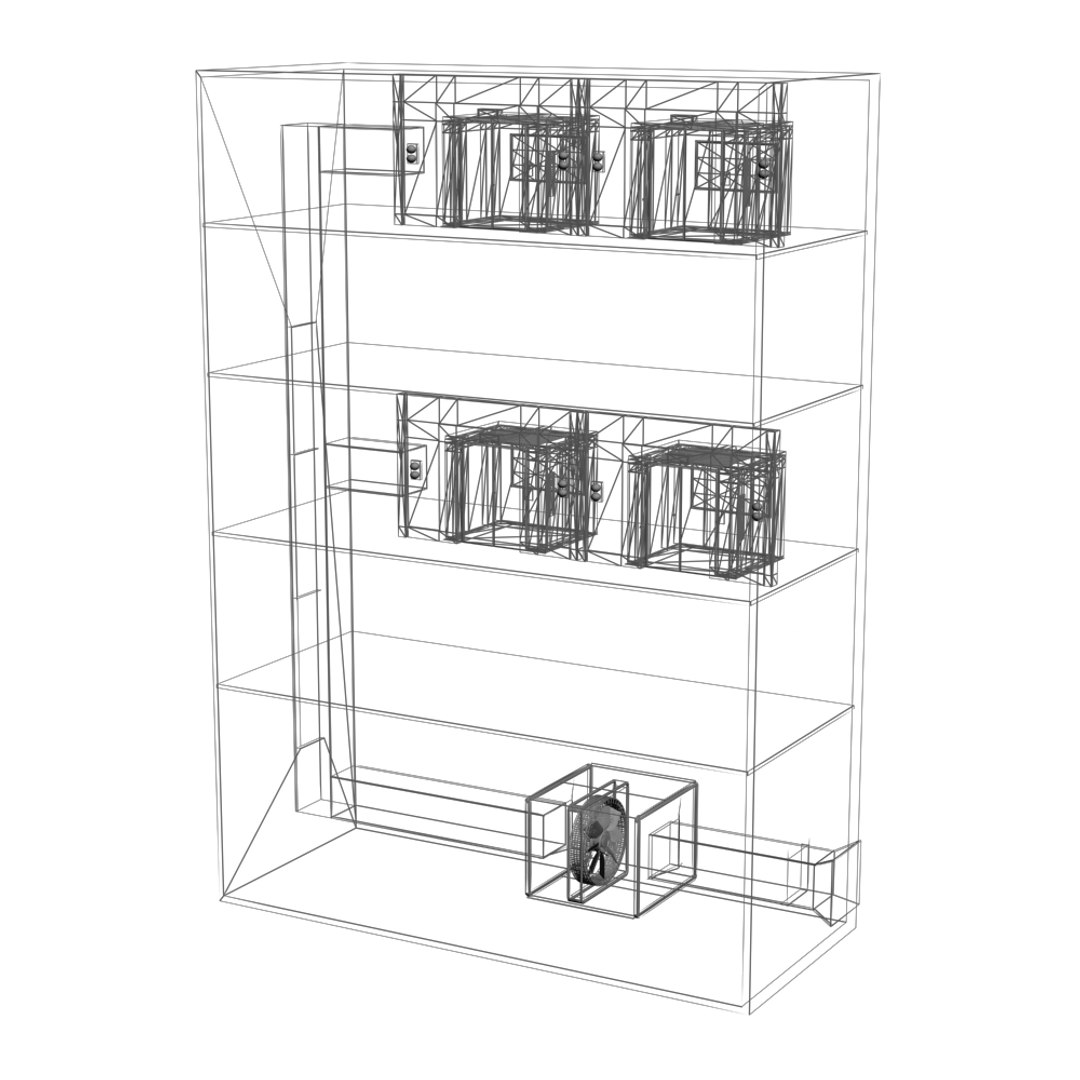 Lift Lobby Pressurization Fan 3D Model - TurboSquid 1270555