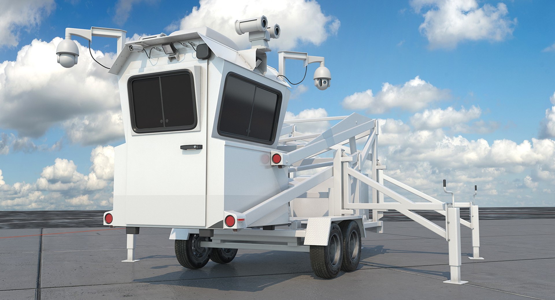 Mobile Security Tower Rigged Model - TurboSquid 1419286