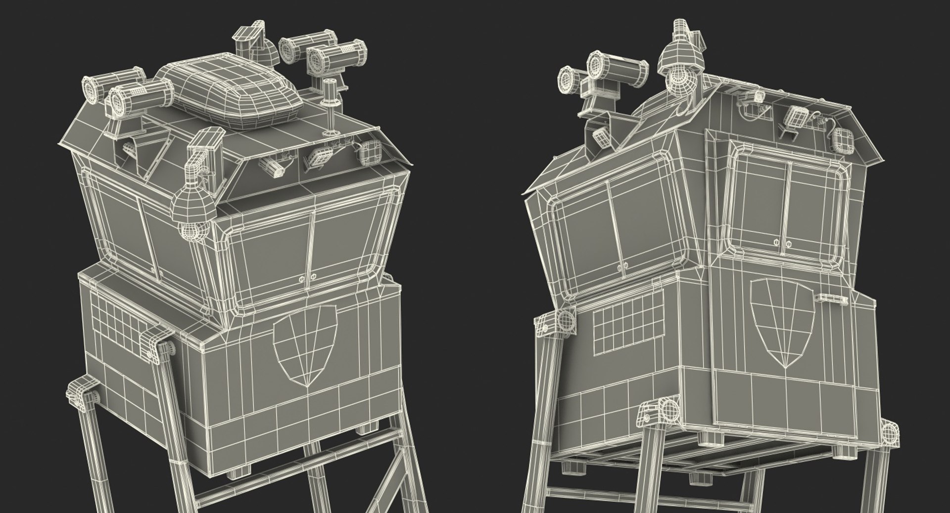 Mobile security tower rigged model - TurboSquid 1419286