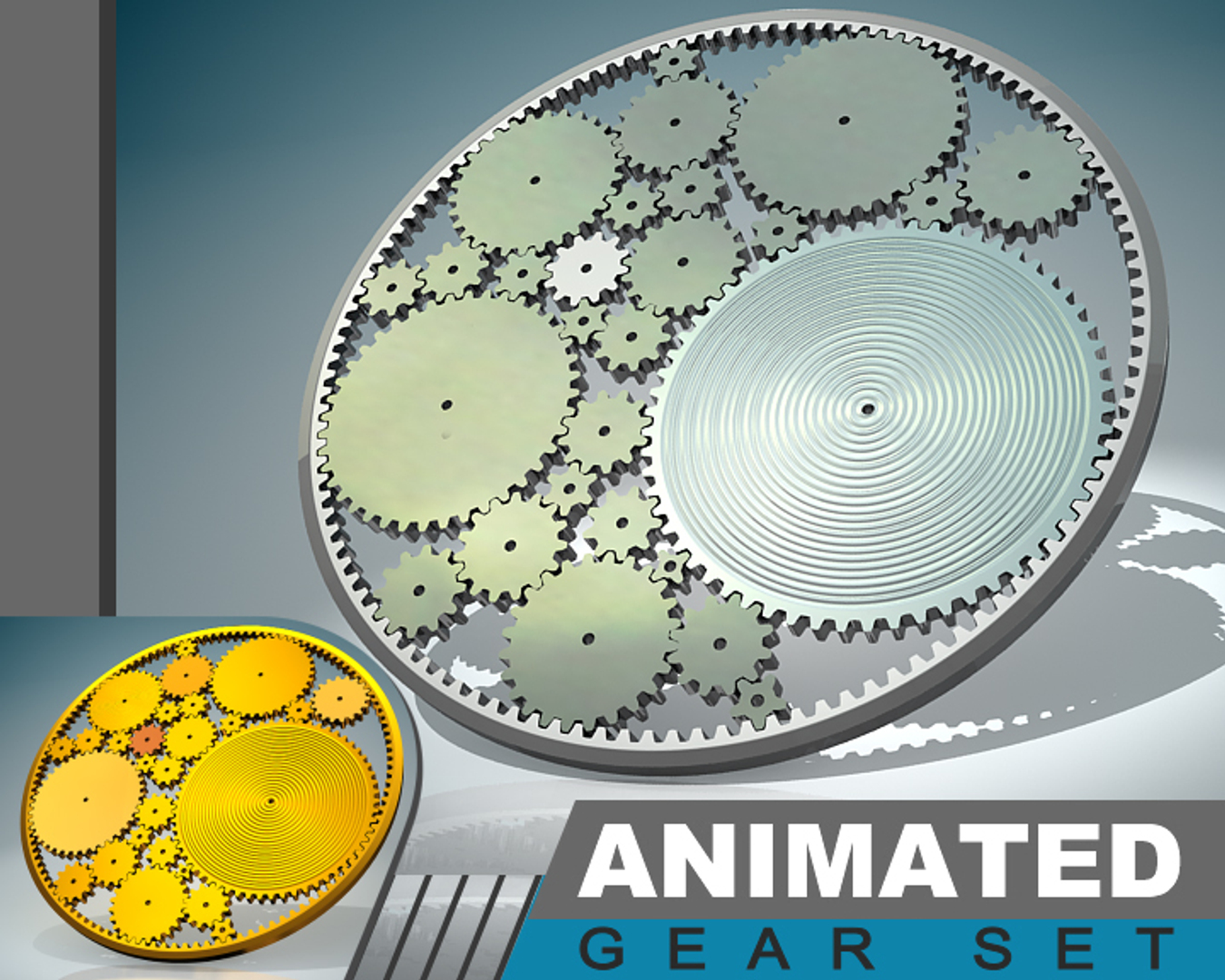 3d Animation Gear Set