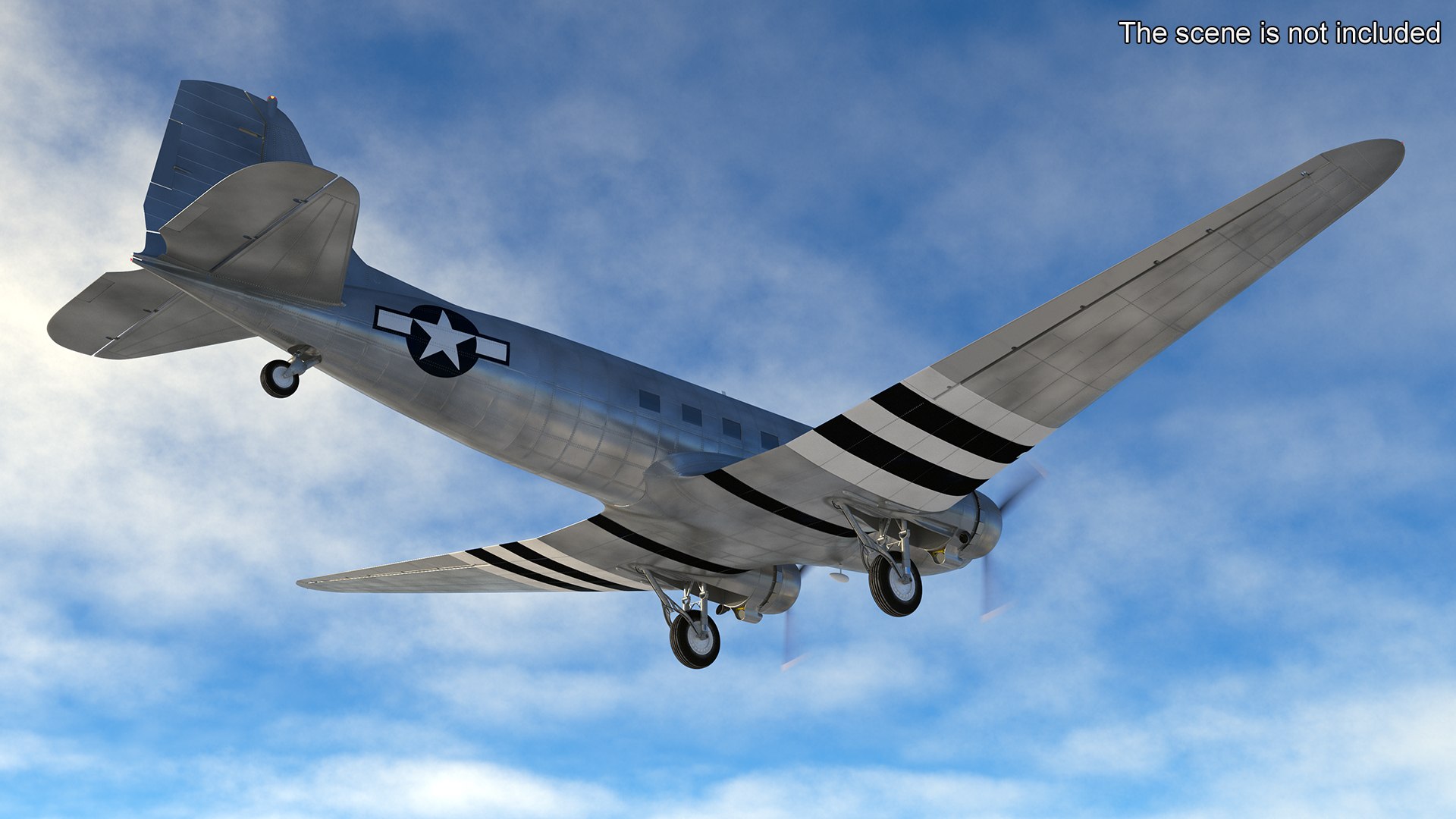 WWII Douglas DC-3 Skytrain Aircraft 3D - TurboSquid 2245928