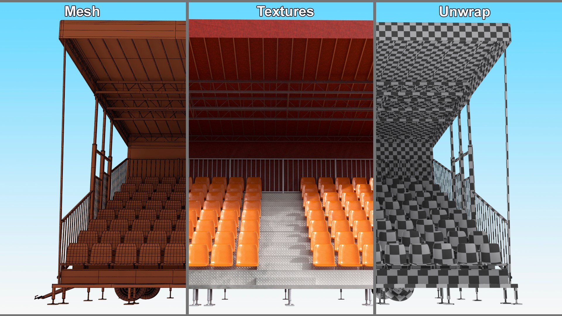 3D Outdoor Grandstand - TurboSquid 2281802