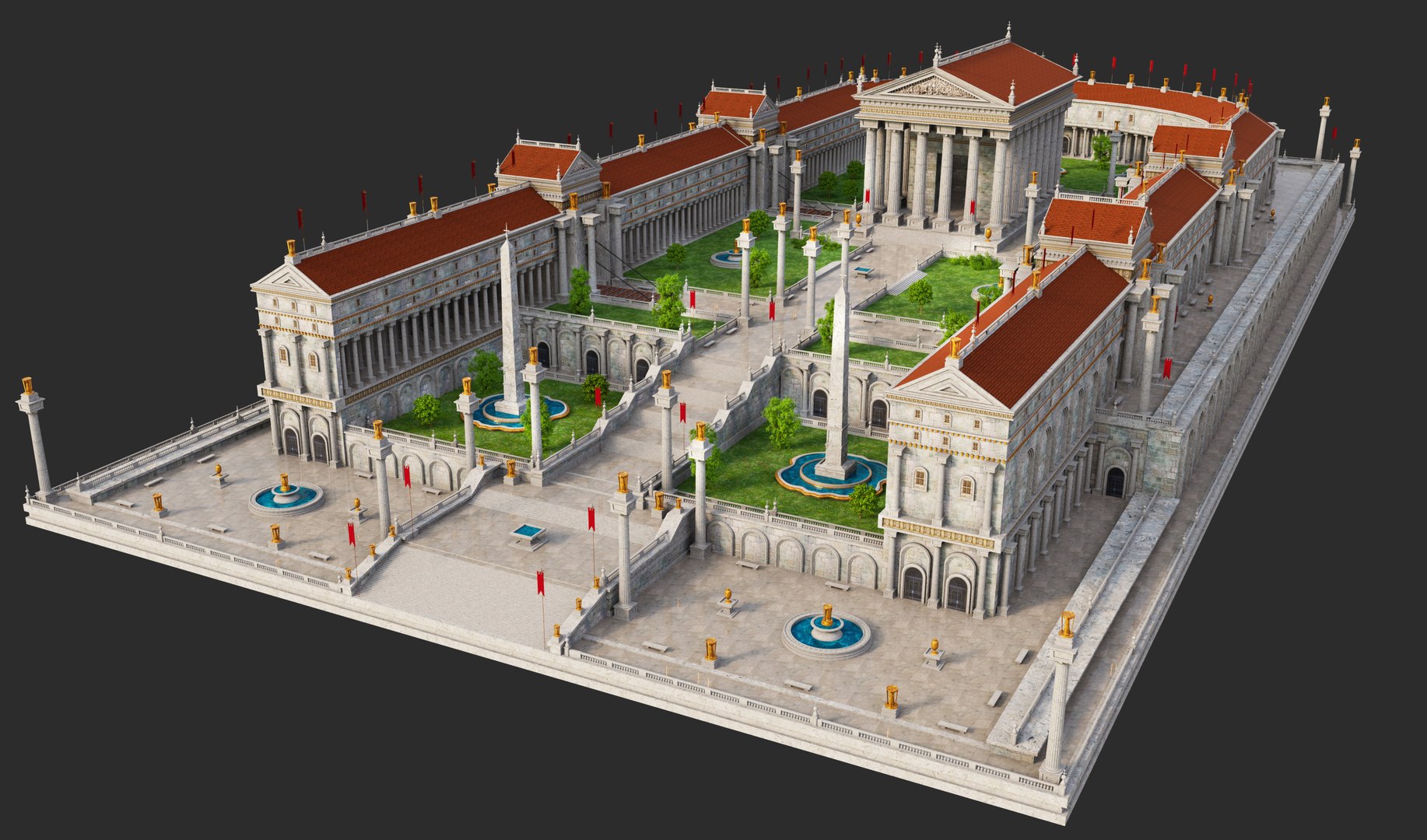 Caesarea Maritima Temple Of Rome And Augustus Model - TurboSquid 2315239
