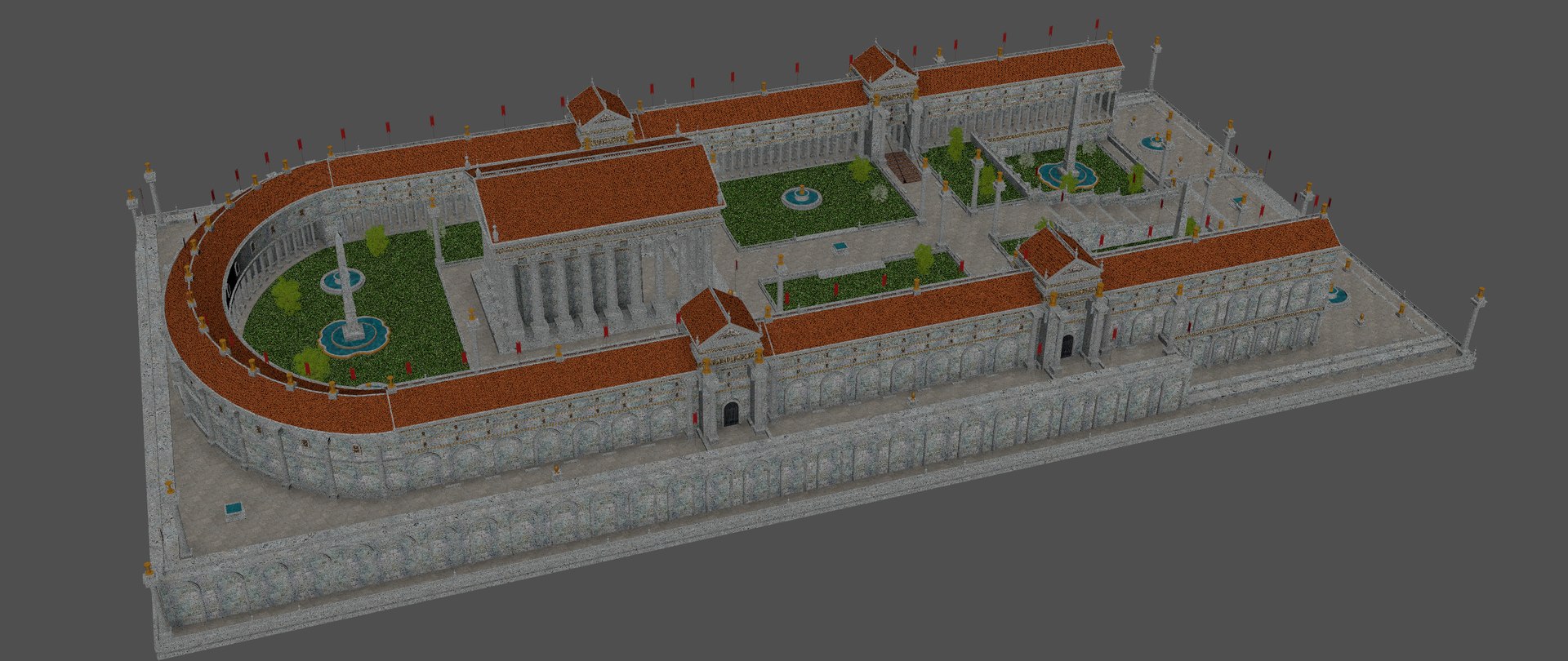 Caesarea Maritima Temple Of Rome And Augustus Model - TurboSquid 2315239