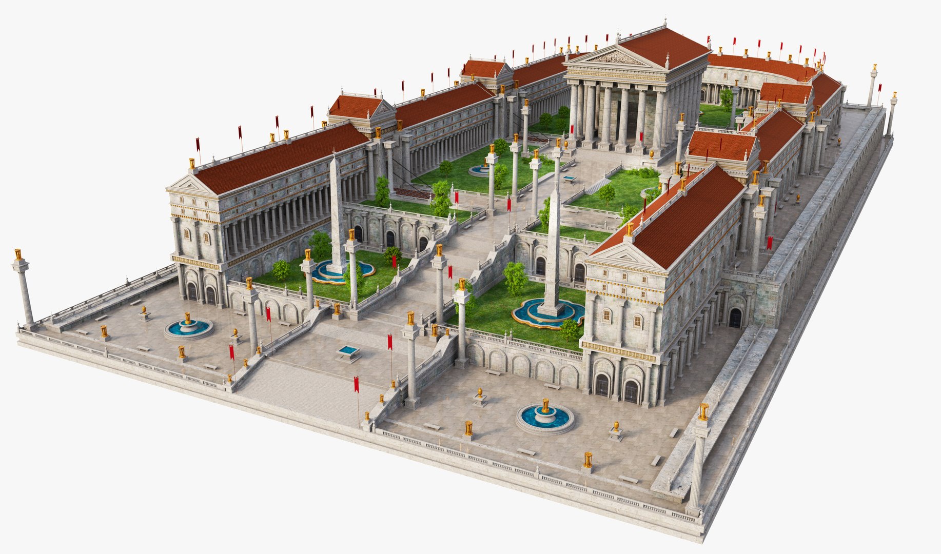 Caesarea Maritima Temple Of Rome And Augustus Model - TurboSquid 2315239